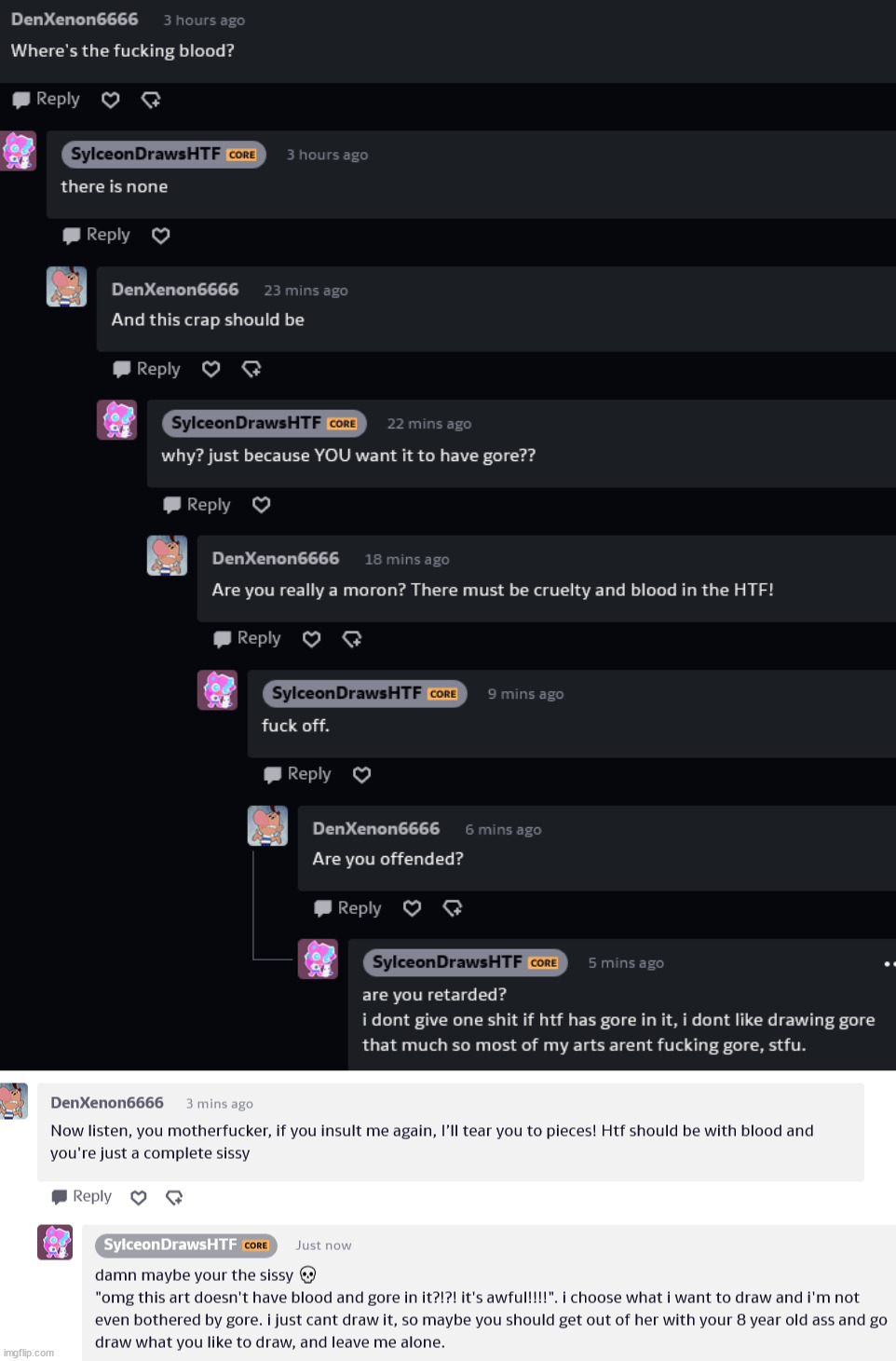 bro's mad that theres no gore in one of my htf drawings :skull: - Imgflip