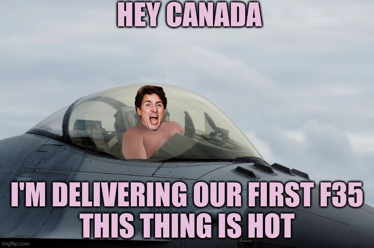 With Justin's new carbon tax he can afford the F35. First one free ...