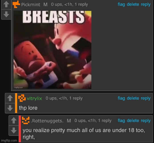 tbh anyone on this site over 18 needs to get a life @thp @pochita @kewlew - Imgflip