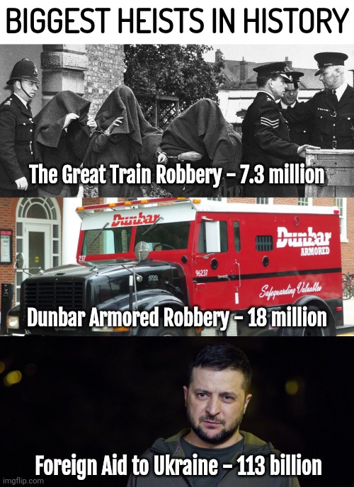 Biggest heists in history. - Imgflip