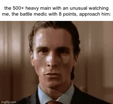 Patrick Bateman stares - Imgflip