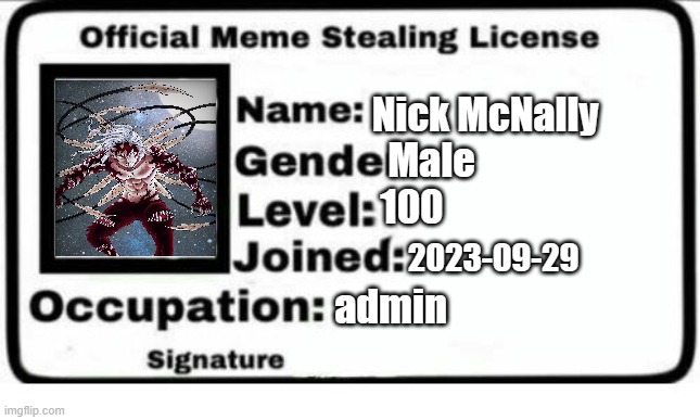 Official Meme Stealing License - Imgflip