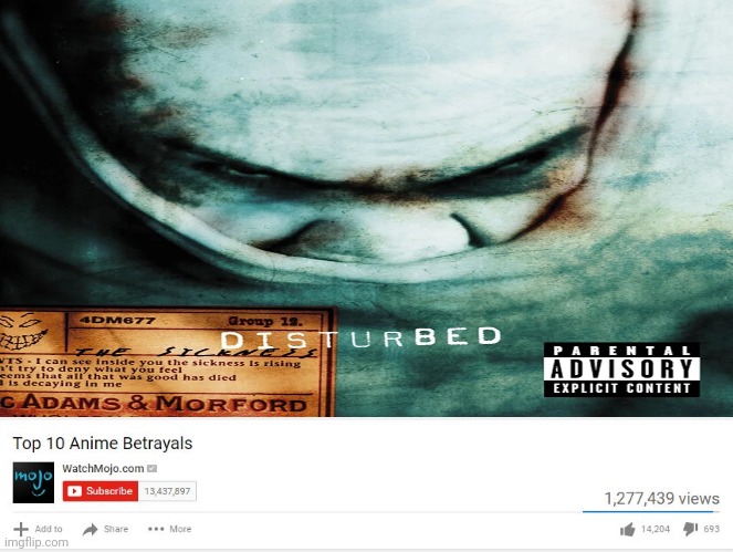Disturbed debut album meme - Imgflip