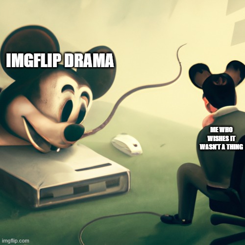 Man watching Mickey Mouse get beaten to death on tv - Imgflip