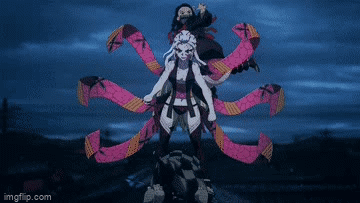 Dani being kick by Nezuko - Imgflip