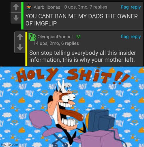 Unexpected from a site mod :skull: - Imgflip