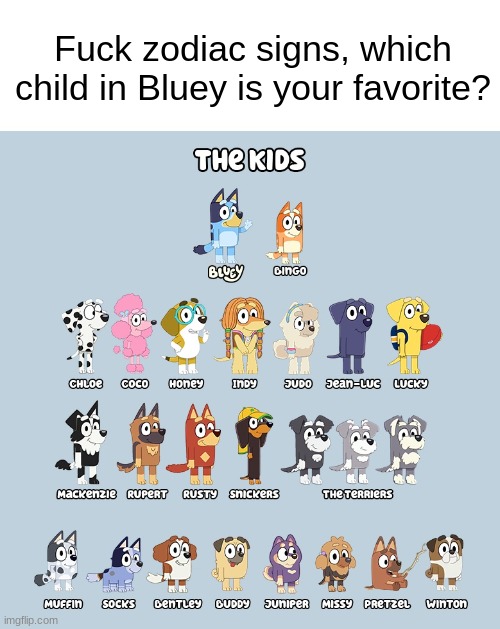 Me personally, it's gotta be Rusty.(Oh yeah make sure you know them ...