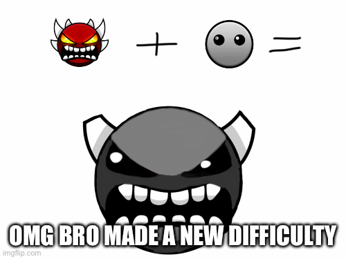 Omg bro made a new difficulty - Imgflip