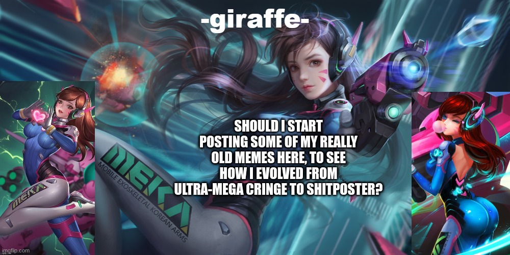 Image tagged in giraffe d va template - Imgflip