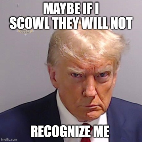Trump Mugshot Scowl - Imgflip