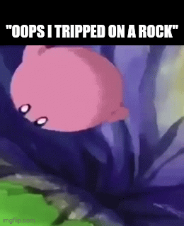 kirby falls off a cliff - Imgflip