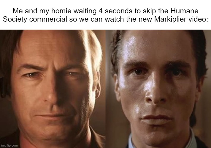 Patrick Bateman - Saul Goodman Stare - Imgflip