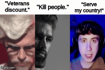 "and why do you want to join the army?" - Imgflip