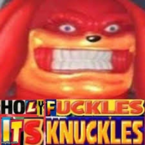 Holy fuckles it’s knuckles - Imgflip
