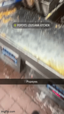 Ice in the Popeyes deep fryer fail - Imgflip