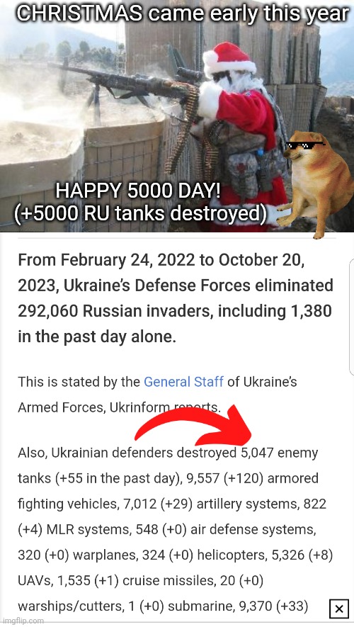 To all NAFO Bro's and those who support Ukraine: HAPPY 5000 DAY ...