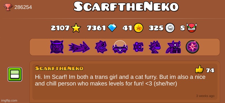 my gd profile if anyone cares. :P - Imgflip