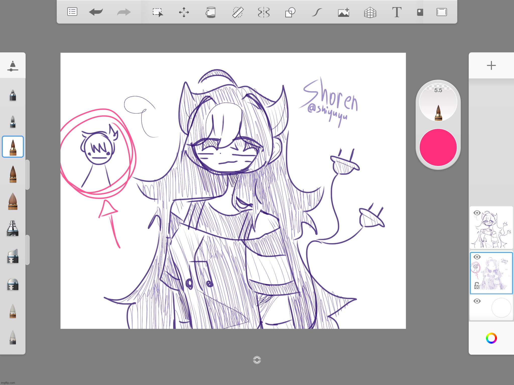 A doodle that looks terrible when flipped - Imgflip