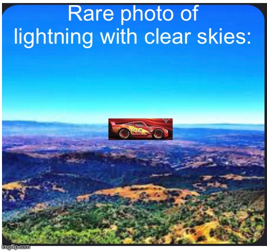 Rare photo of lightning with clear skies: - Imgflip