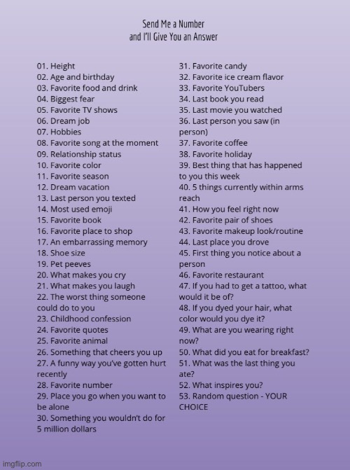 Send me a number - Imgflip