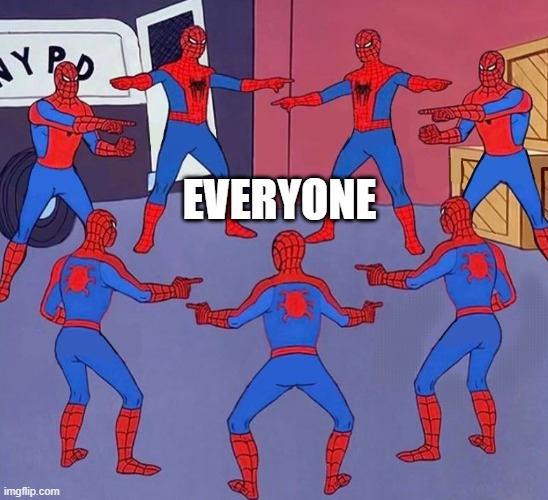 8 spidermen pointing - Imgflip