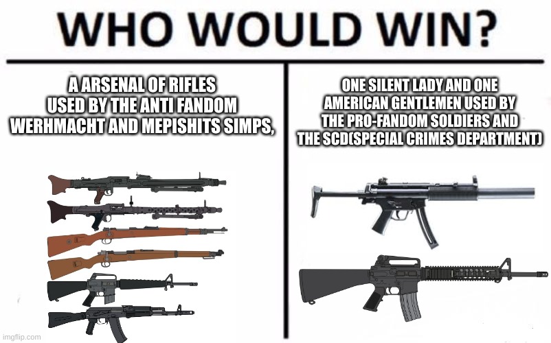 to David_theprofandomist. the SCD would like to assist in this war ...