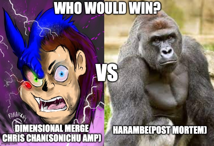 Chris Chan vs Harambe - Imgflip