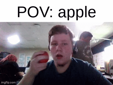 Me Eating Apple while staring at you - Imgflip