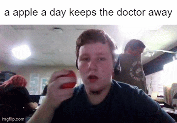 Me Eating Apple while staring at you - Imgflip