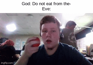 Me Eating Apple while staring at you - Imgflip