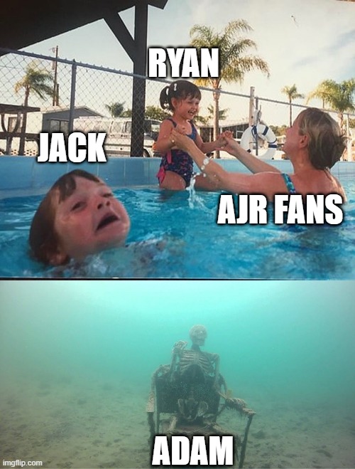 drowning kid + skeleton - Imgflip