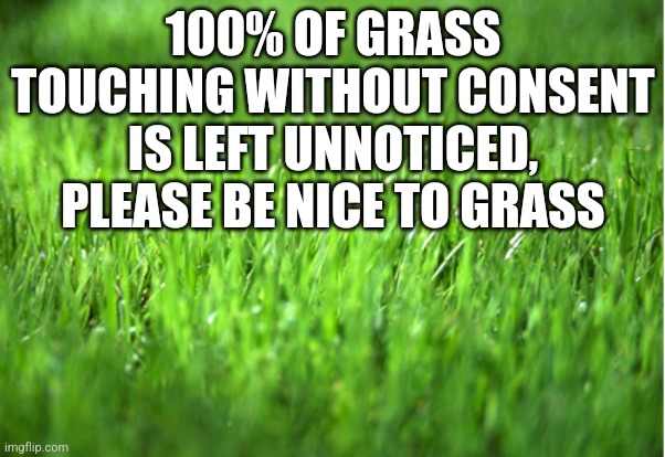 Ask for consent before touching grass - Imgflip