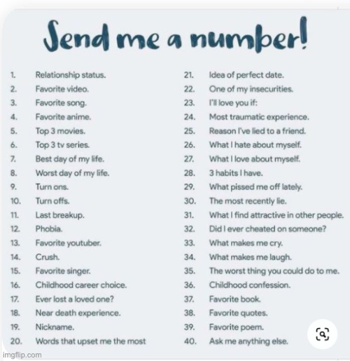 Send me a number - Imgflip