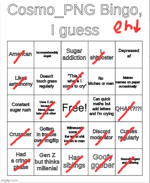 Cosmo_PNG Bingo - Imgflip