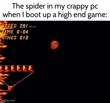 Sonic running from fire - Imgflip