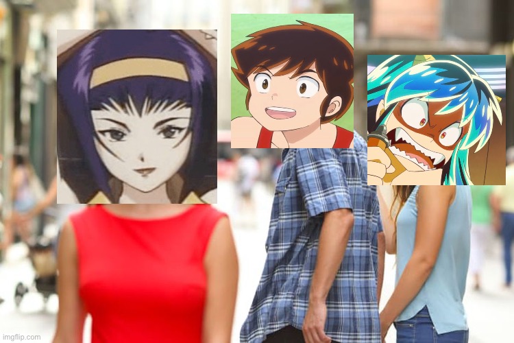 Ataru Moroboshi falling for Faye Valentine - Imgflip