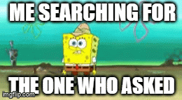 Searching For The One Who Asked. - Imgflip
