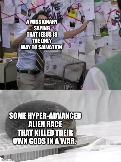 Man explaining to seal - Imgflip