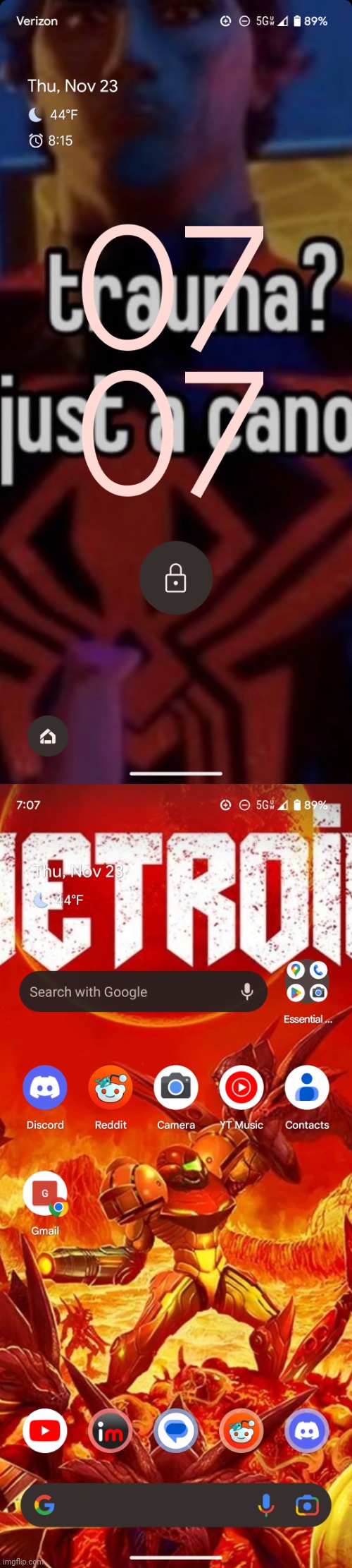 home and lock screen reveal - Imgflip
