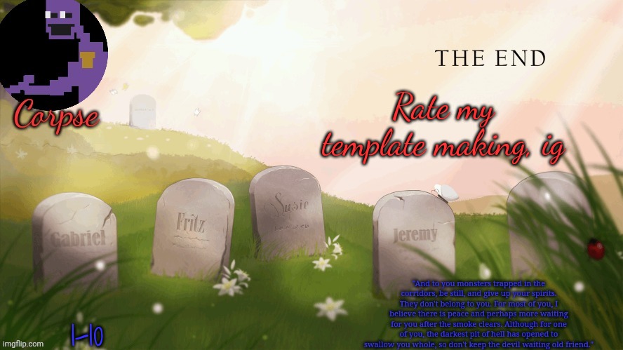 Corpse's FNAF template - Imgflip