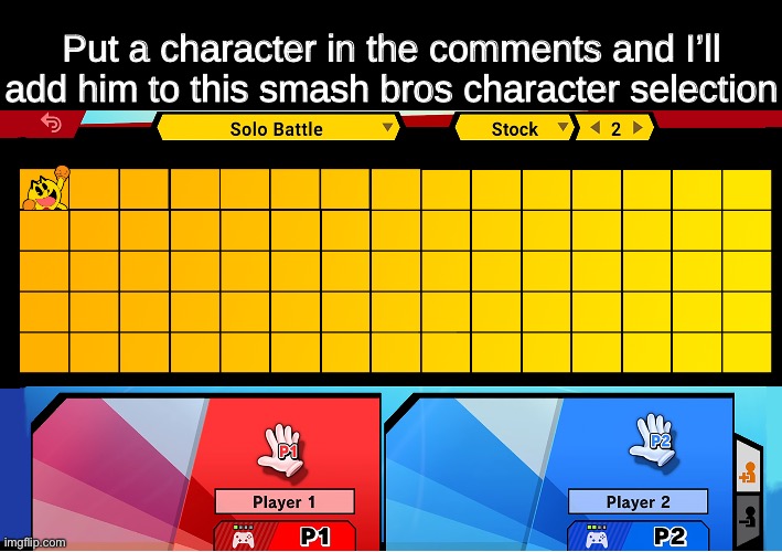 Super Smash Brothers Character Select Screen - Imgflip