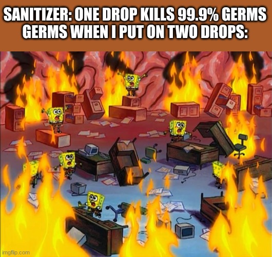 spongebob fire - Imgflip