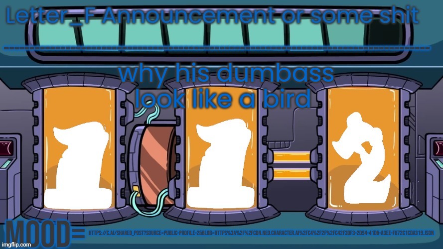 Letter_F Announcement or some shit - Imgflip