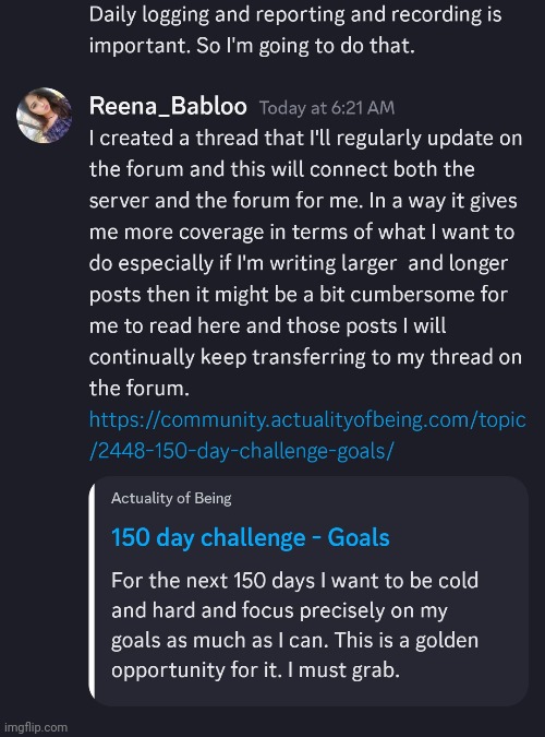 150 day challenge - Goals - Expression Journals - Actuality of Being