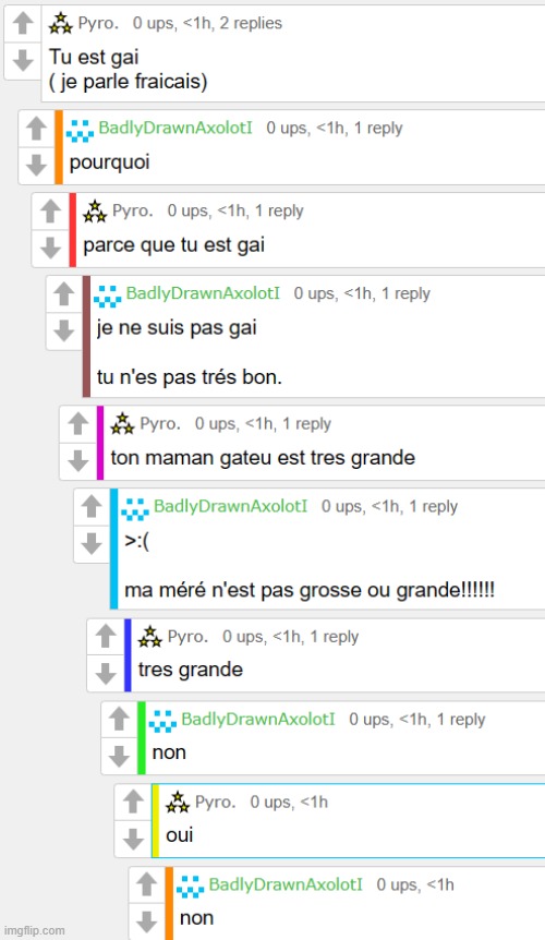 most normal french conversation - Imgflip