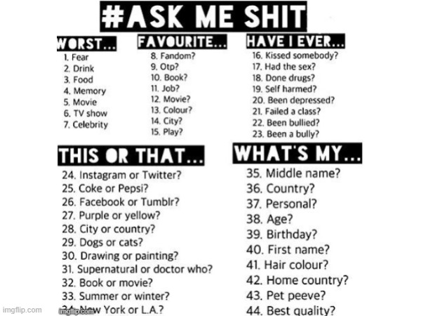 Ask me sh-- - Imgflip