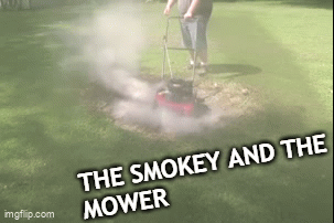 A mower doing donuts - Imgflip