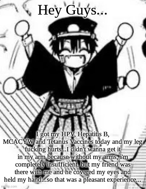 I got 4 shots...in both legs... - Imgflip