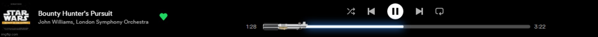 never noticed the progress bar was a lightsaber - Imgflip
