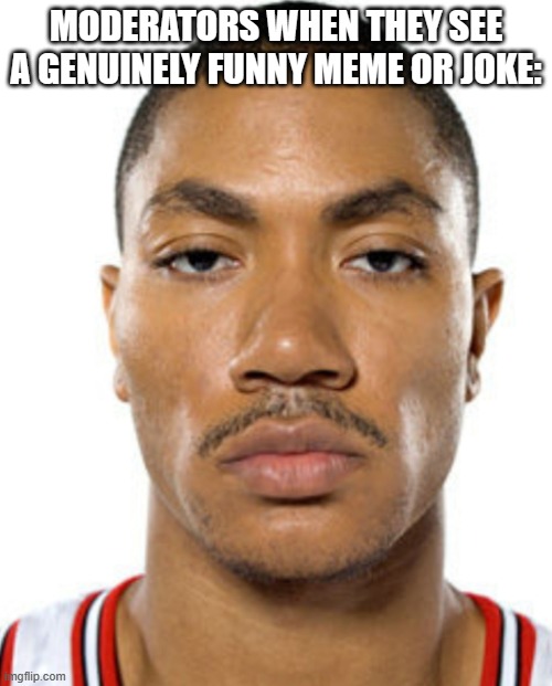 Derrick Rose Straight Face - Imgflip